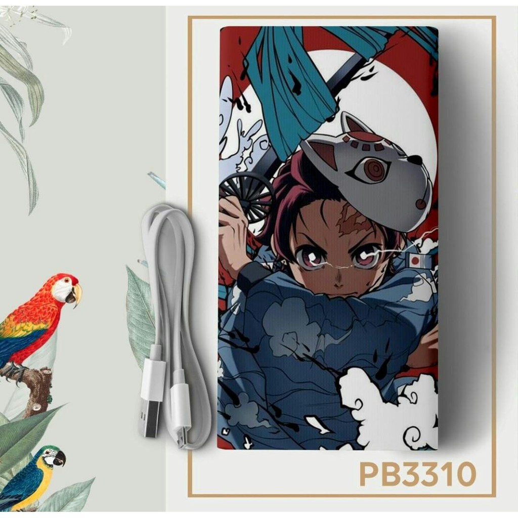 Jual MURAH POWERBANK CUSTOM 12800 MAH TEMA KARTUN ANIME Demon Slayer ...