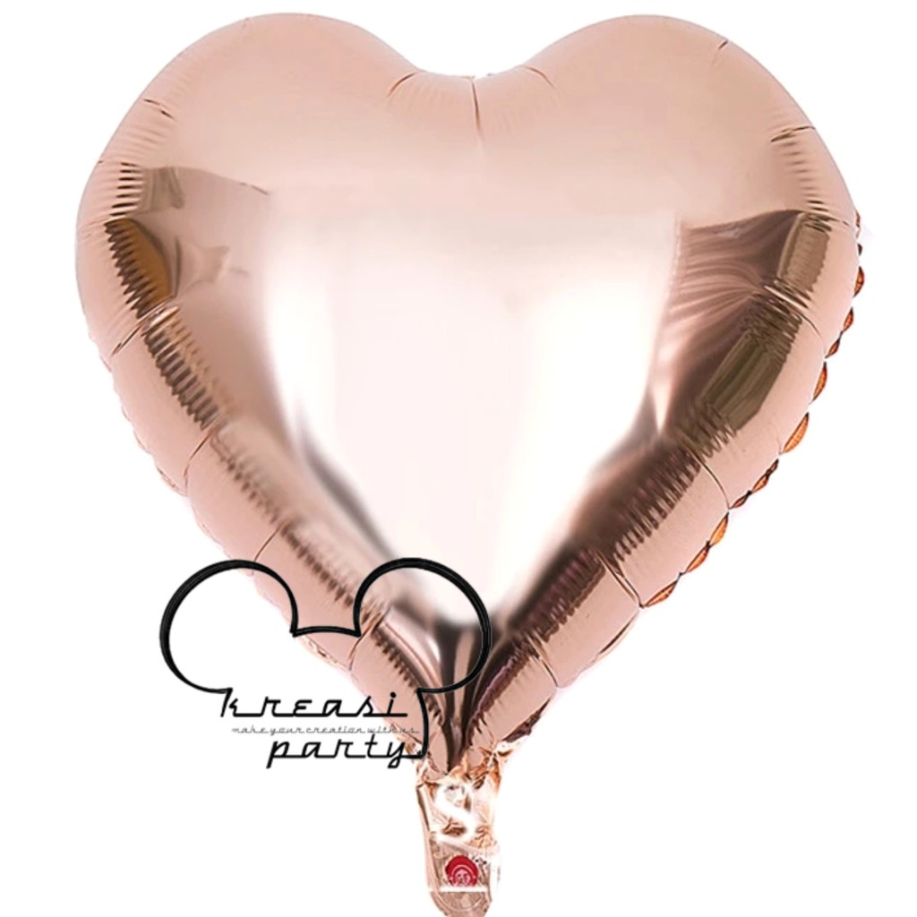 Jual Balon Foil Love Rose Gold / Balon Love / Balon Hati | Shopee Indonesia