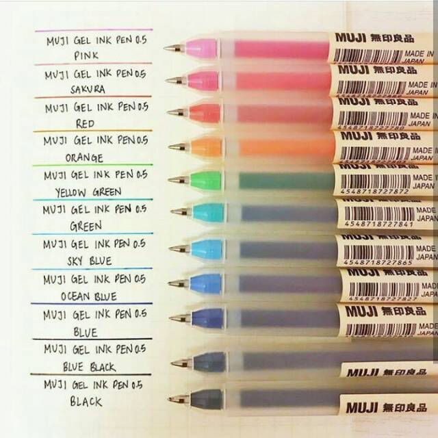 Jual MUJI GEL PEN COLOR 0.5 | Shopee Indonesia