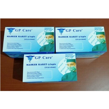 Jual GP Care Masker Ear Loops 3 Ply/3 Lapis ORIGINAL (Isi 50 Pcs ...