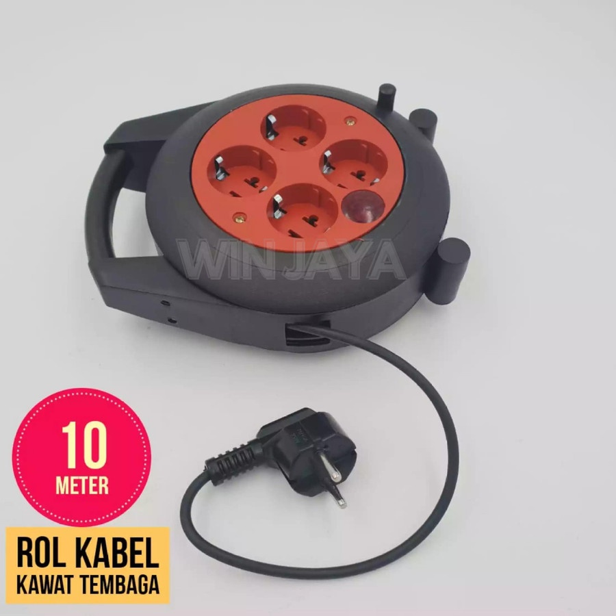 Jual ROLL KABEL TERMINAL COLOKAN LISTRIK 4 LUBANG 15 METER ROLL KABEL 4 ...