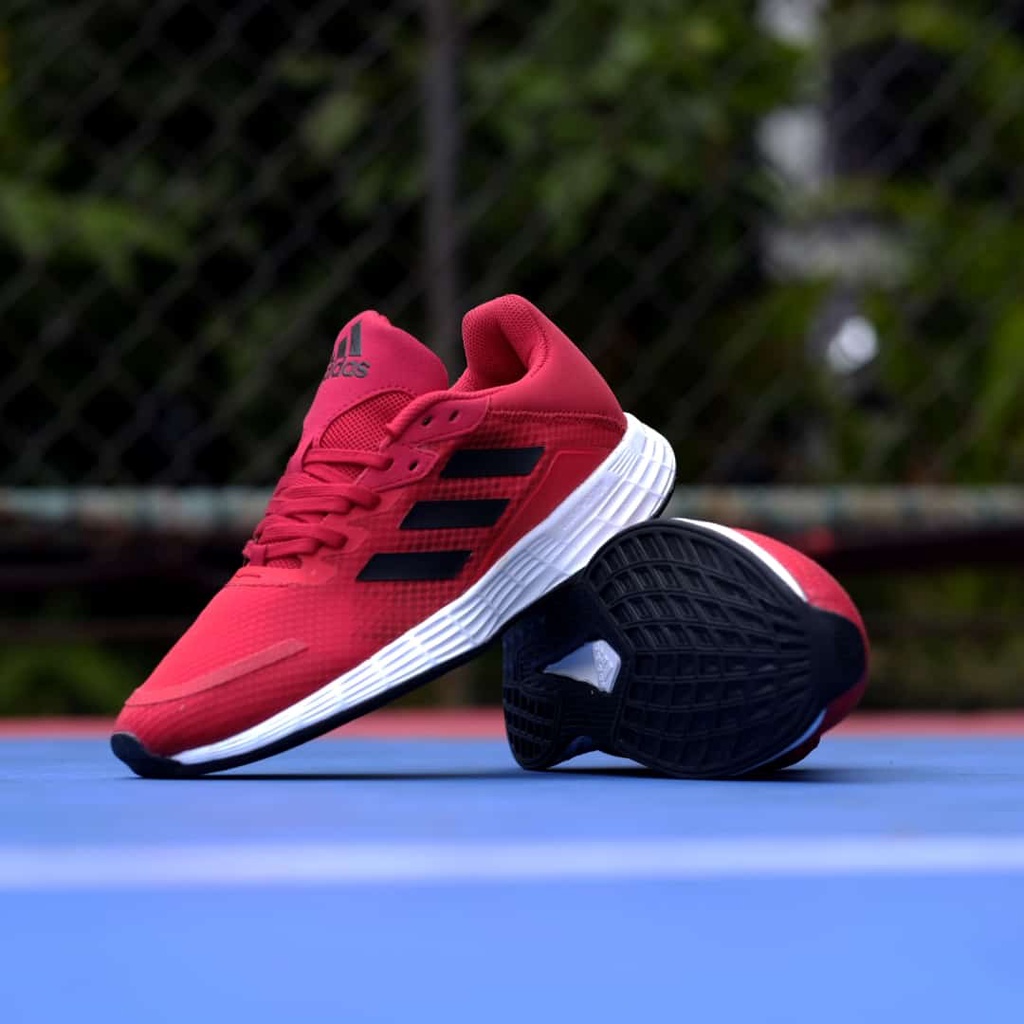 Jual Sepatu Running Pria Wanita Adidas Duramo SL Red White Original ...
