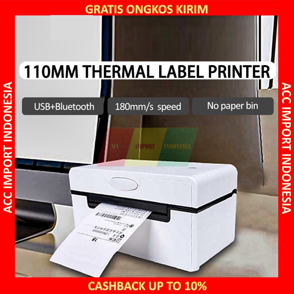 Jual Alat Printer Thermal Label Struk Nota 110mm USB Bluetooth ...
