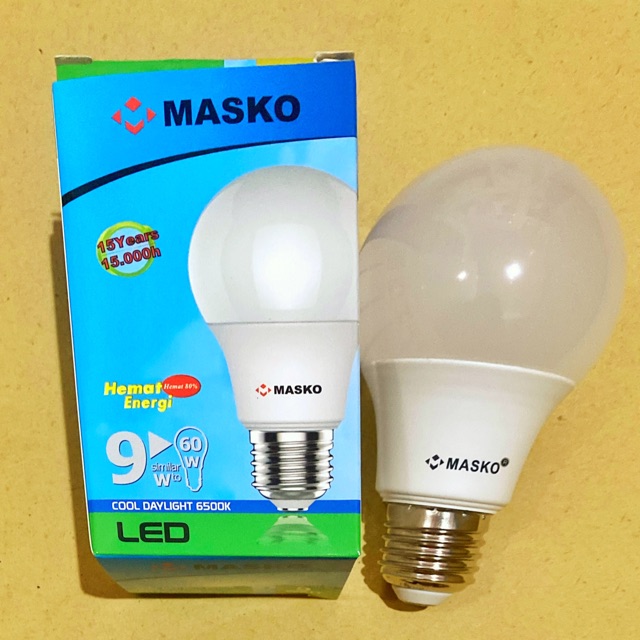 Jual LED BULB 9 WATT MASKO | Shopee Indonesia