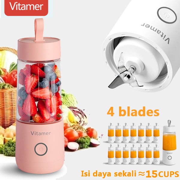 Jual Juicer Blender Vitamer Portable Buah Mini Praktis USB Blender ...