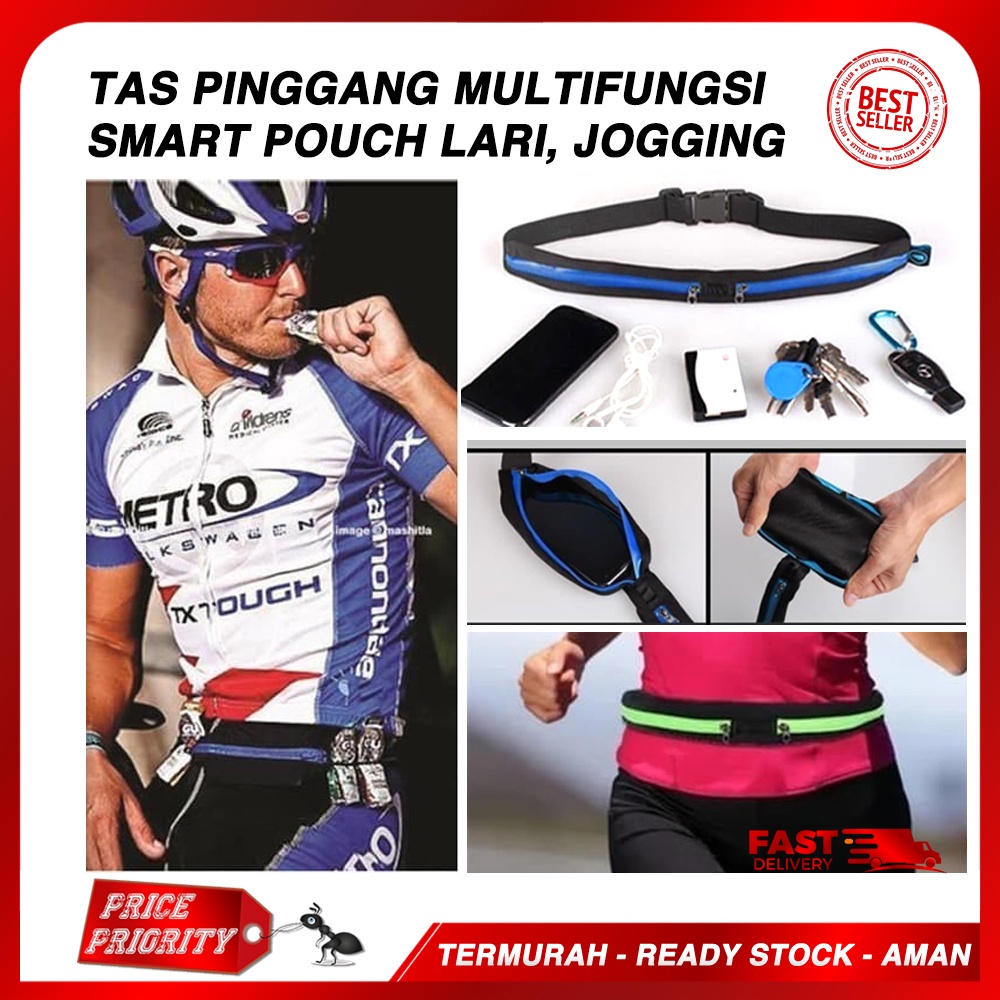 Jual Tas Pinggang Sepeda, Running, Lari, Jogging, SMART POCKET Ringan ...