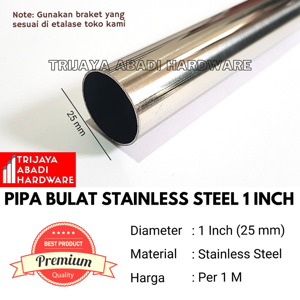 Jual Pipa Bulat Stainless Steel 1 Inch (25mm) | Shopee Indonesia