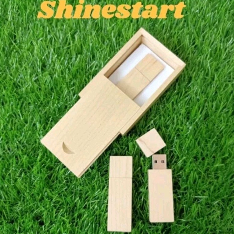 Jual Flashdisk kayu kotak plus box realkapasitas | Shopee Indonesia