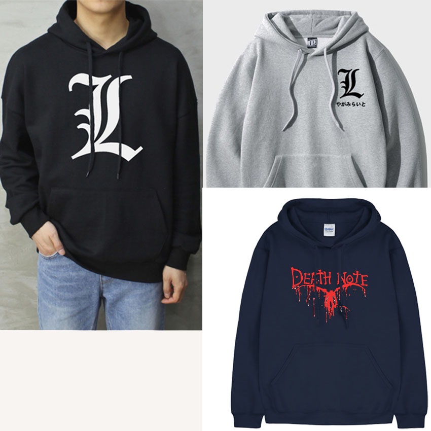 Jual Jaket Sweater Hoodie Jumper Jepang Death Note Light Yagami Pria ...