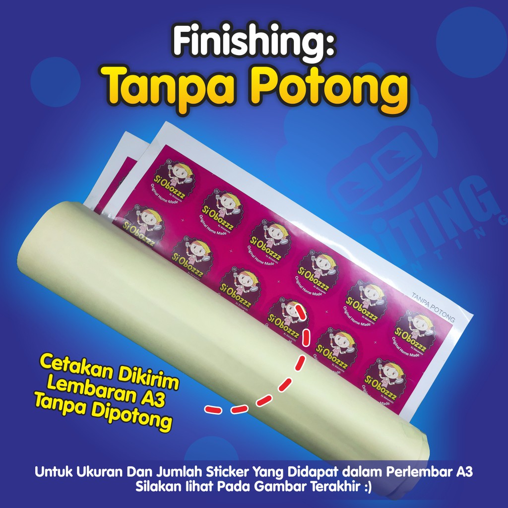 Jual Sticker Cromo/Bontax Custom untuk Label Kemasan, Merek Produk ...