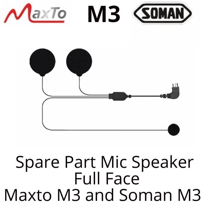 Jual Maxto M3 Bluetooth Intercom Helm Soman M3 Mic Speaker Full Face ...