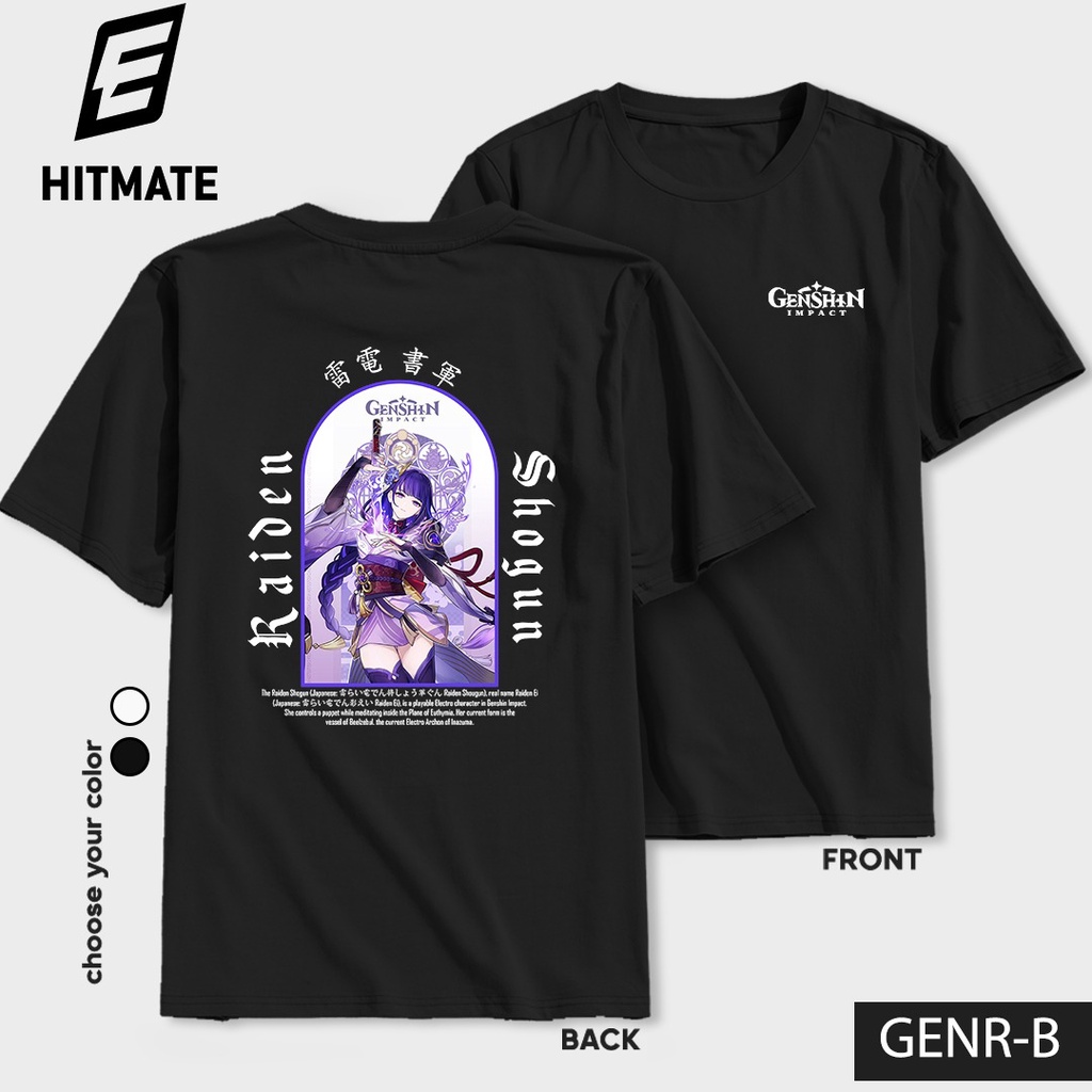 Jual kaos anime Genshin Impact raiden shogun KAOS ANIME lengan panjang ...
