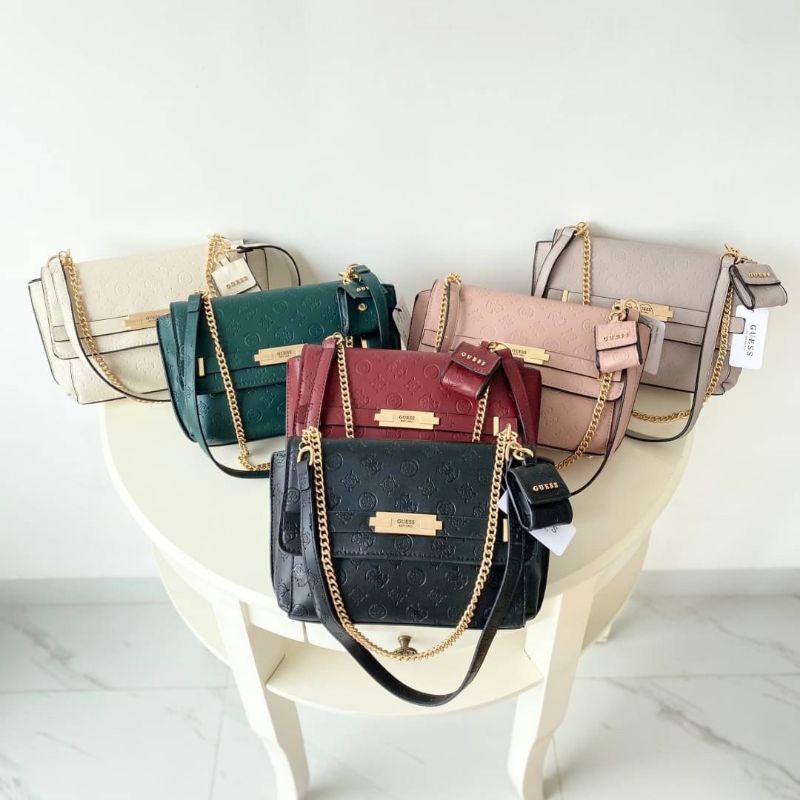 Jual Guess Bea Logo Mini Crossbody Logo Bag Original / Tas Guess ...