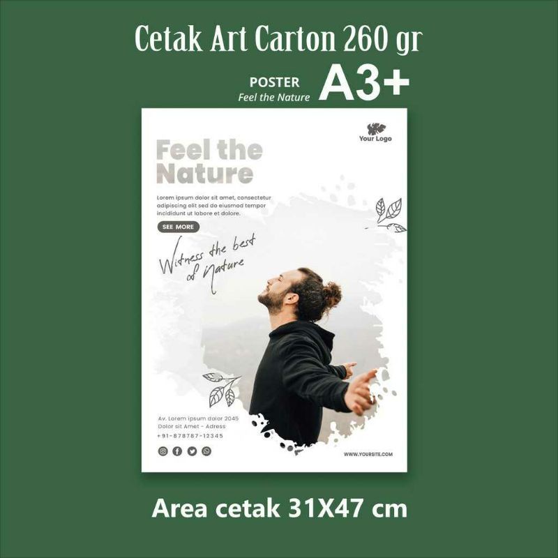 Jual cetak art karton A3 plus | poster | cover | promosi | menu makanan ...