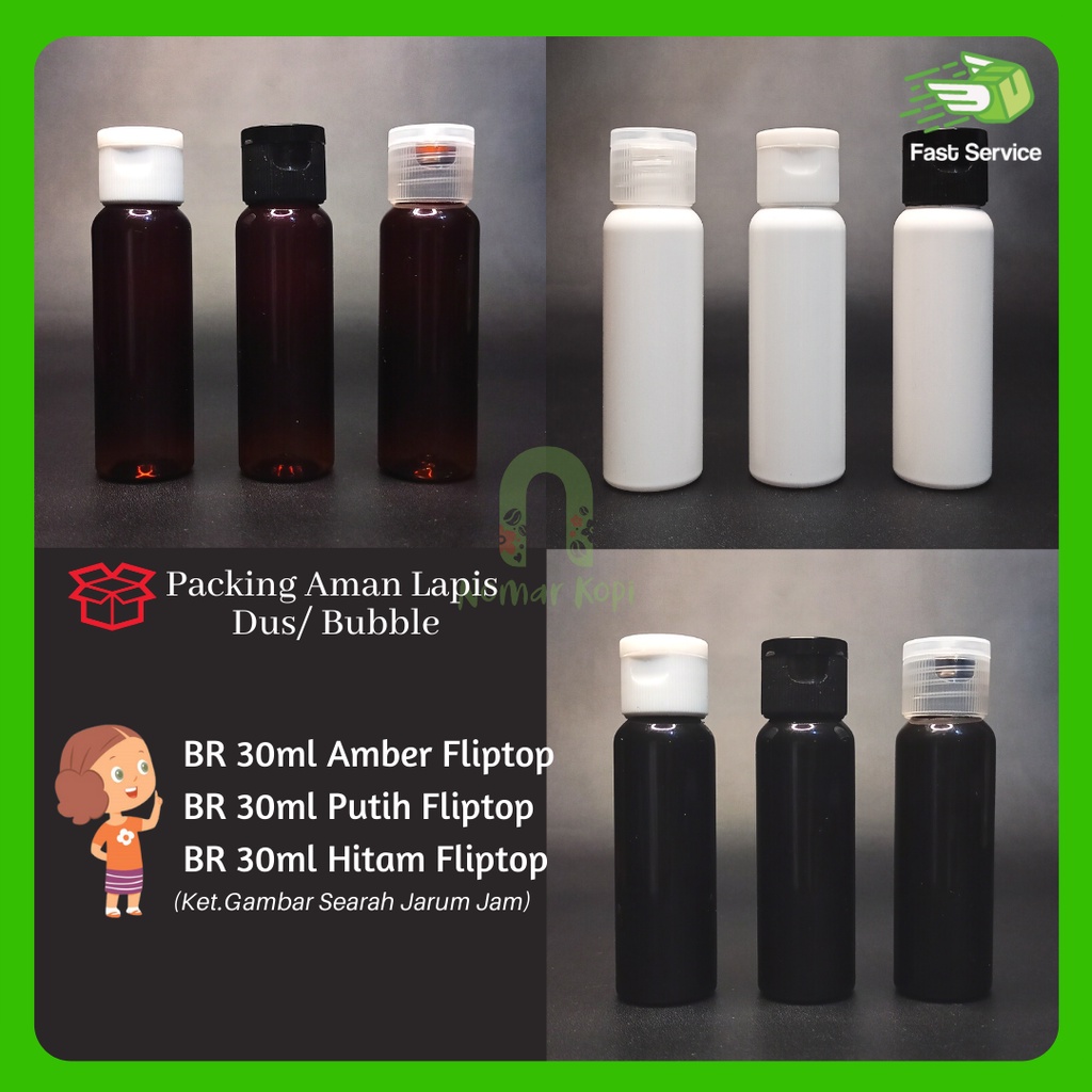 Jual Botol 60ML BR Putih Fliptop N18 | Shopee Indonesia