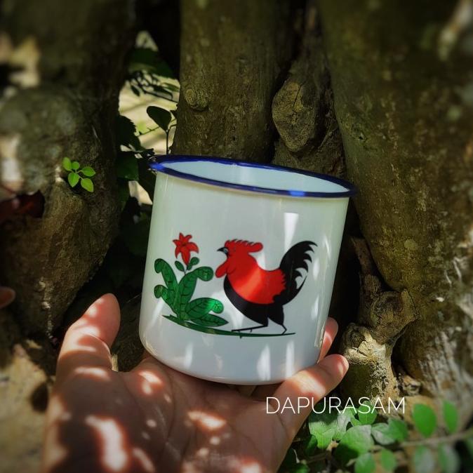 Jual !!!!!!] Mug Enamel 8cm Ayam Jago Gelas blek seng jadul | Shopee ...