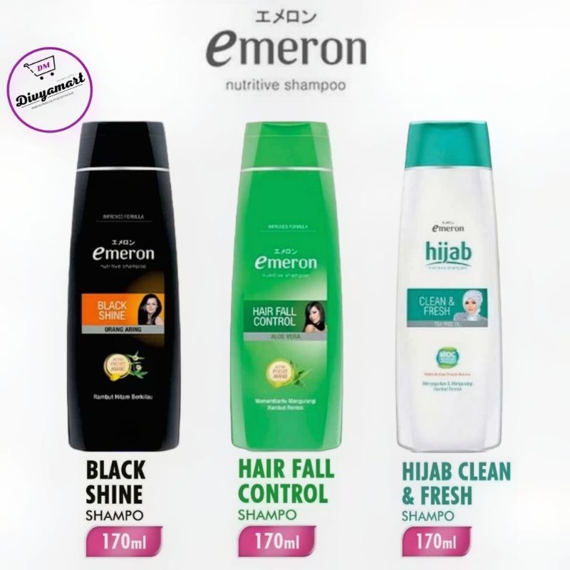 Jual Emeron Shampoo Hijab Clean & Fresh , Black Shine , Hair Fall ...