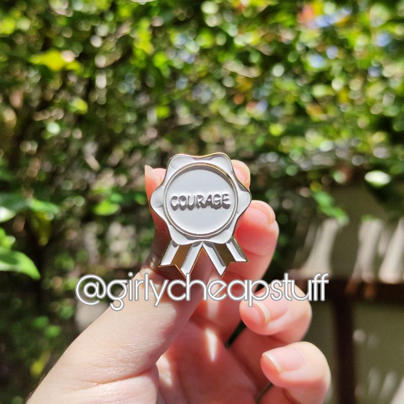 Jual Pin Enamel Courage Medal Motivation Hard Pin | Shopee Indonesia