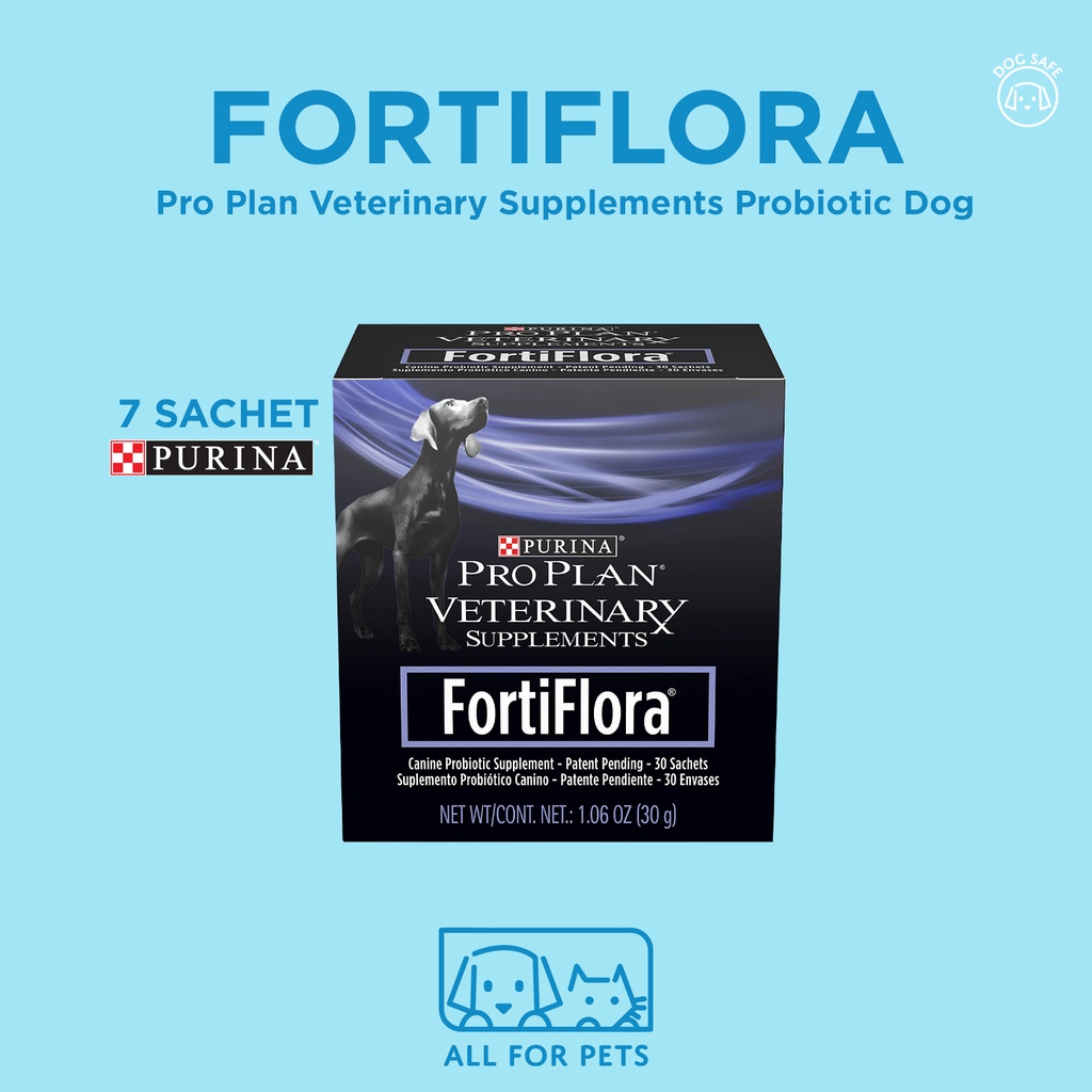 Jual Purina Pro Plan FortiFlora Probiotic DOG Anjing per 7 Sachet ...