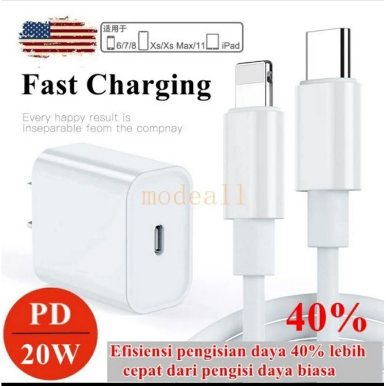 Jual BATAM SHOPPING MALL (PAR) CHARGER 20W 1PHON3 KAKI 2 FAST CHARGING ...