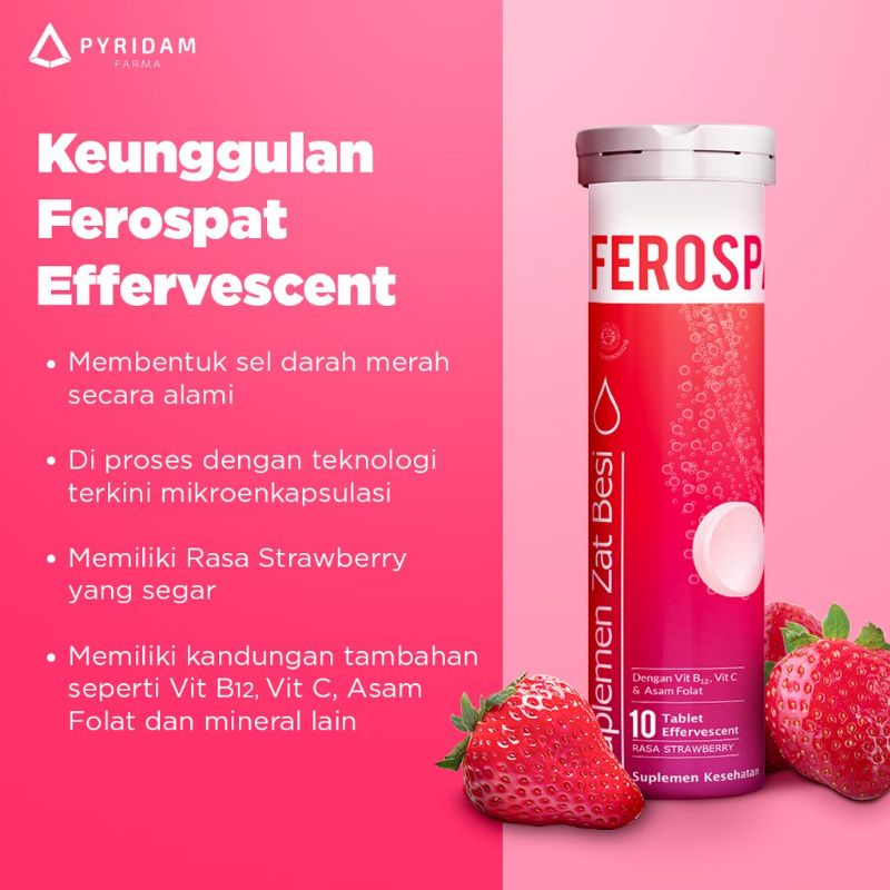 Jual Ferospat Tablet Effervescent Bantu Memenuhi Kekurangan Zat Besi ...
