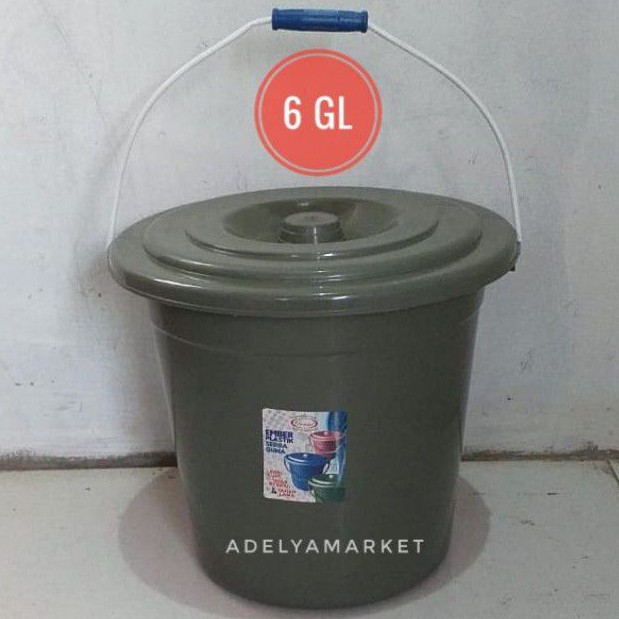 Jual Ember tutup 6 galon great / ember 6 gl tutup | Shopee Indonesia