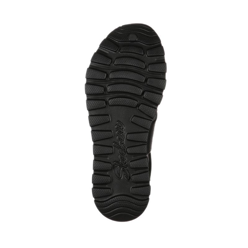 Jual SKECHERS FOOTSTEPS WOMEN'S SANDALS SHOES - BLACK | Shopee Indonesia