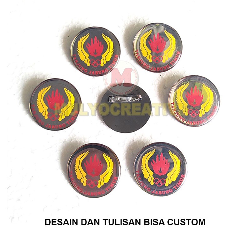 Jual Pin PGRI Bentuk Bulat Logam - Desain dan Tulisan bisa Custom ...