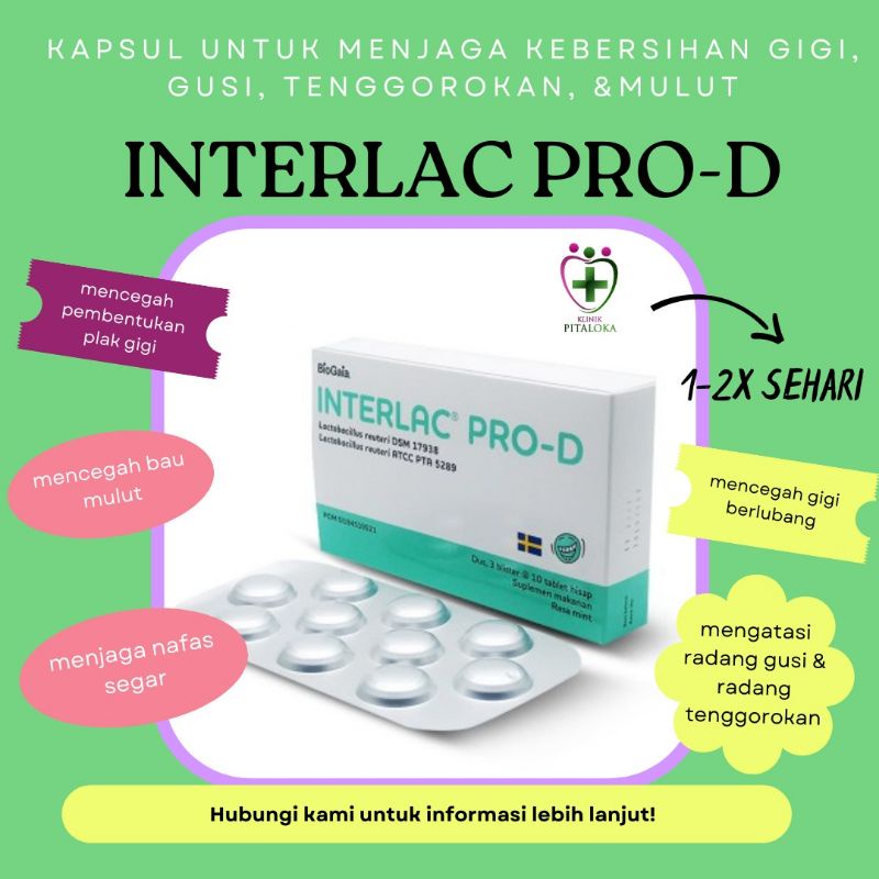 Jual Interlac Pro-D tab/tab hisap untuk kesehatan mulut | Shopee Indonesia