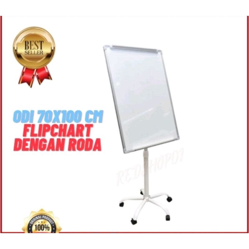 Jual Papan Tulis Flip Chart Dengan Roda Ukuran 70x100 cm/papan tulis ...