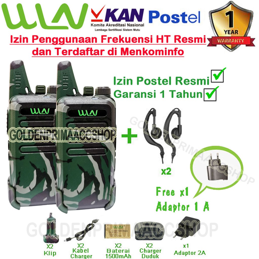 Jual Paket STANDAR HT WLN Two-Way Radio -LORENG HIJAU ARMY 2 (isi2pcs ...