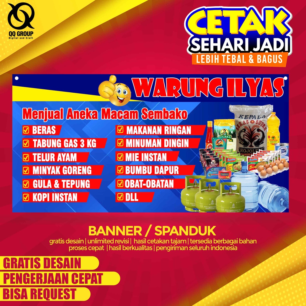 Jual Cetak Banner / Spanduk Free Desain Bebas Request Bahan Tebal Hasil ...