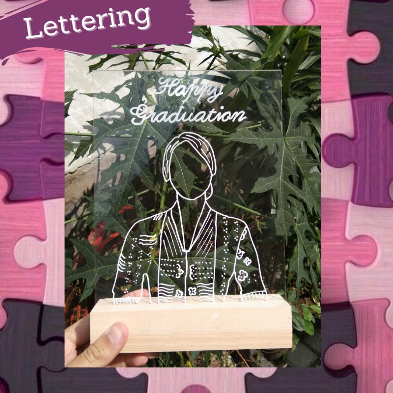 Jual ACRYLIC LETTERING AKRILIK ILUSTRASI GIFT BIRTHDAY WISUDA KADO ...