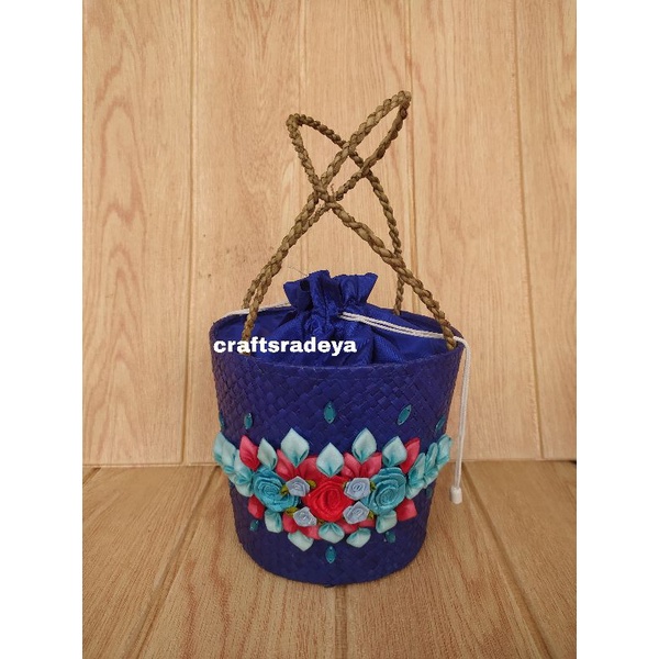 Jual Keranjang Ember Anyaman Bunga Tas Parcel Hampers Souvenir - Tinggi ...