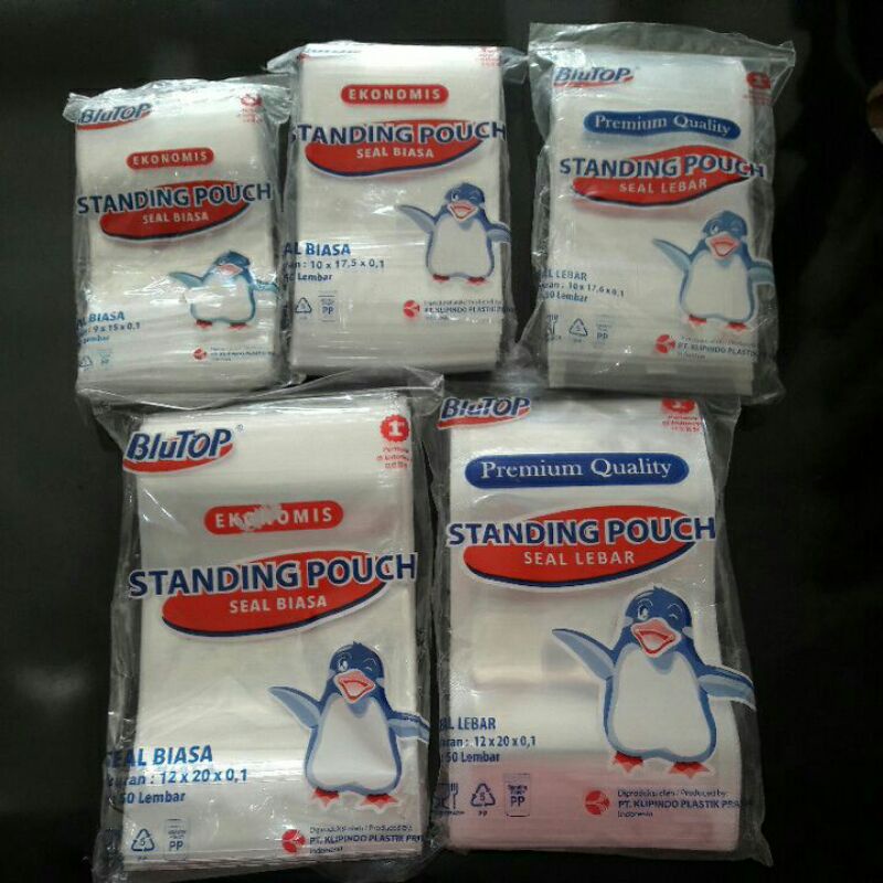 Jual STP / STANDING POUCH BLUTOP Kecil dan Sedang/Plastik Cemilan ...