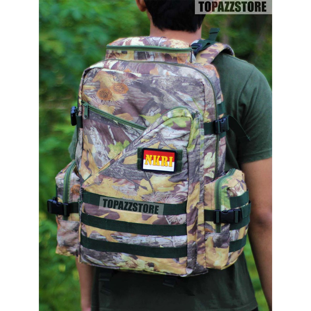 Jual Tas Polisi Loreng MIliter Ransel Tentara Army Tactical Tas Hiking ...