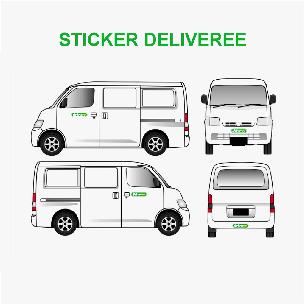 Jual Sticker Deliveree/Gocar/Grab/Lalamove 40x10 | Shopee Indonesia