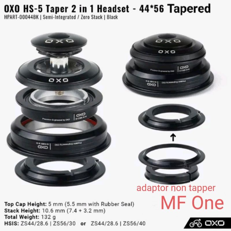 Jual Headset Taper 44/56 Tapered Bearing OXO Atas 44 Bawah 56 Tipe HS 5 ...