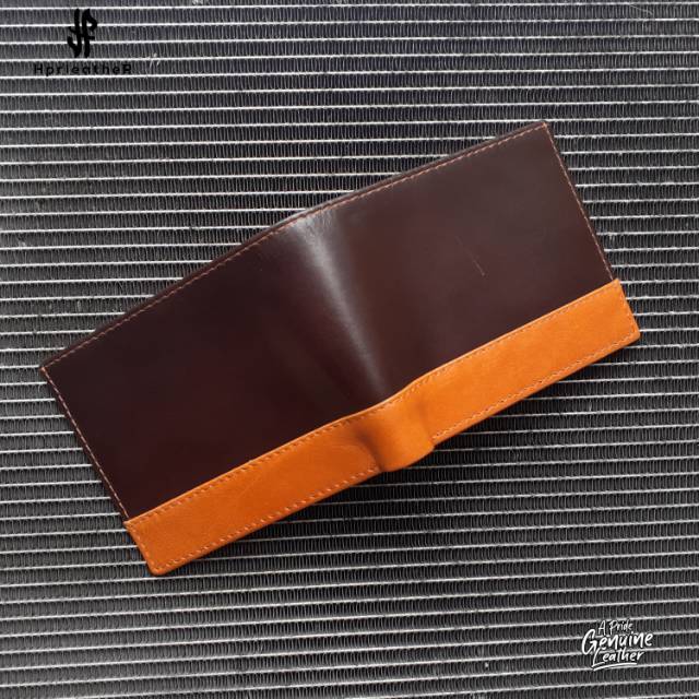 Jual Dompet pria gratis custom nama dari kulit sapi pull up kombinasi ...