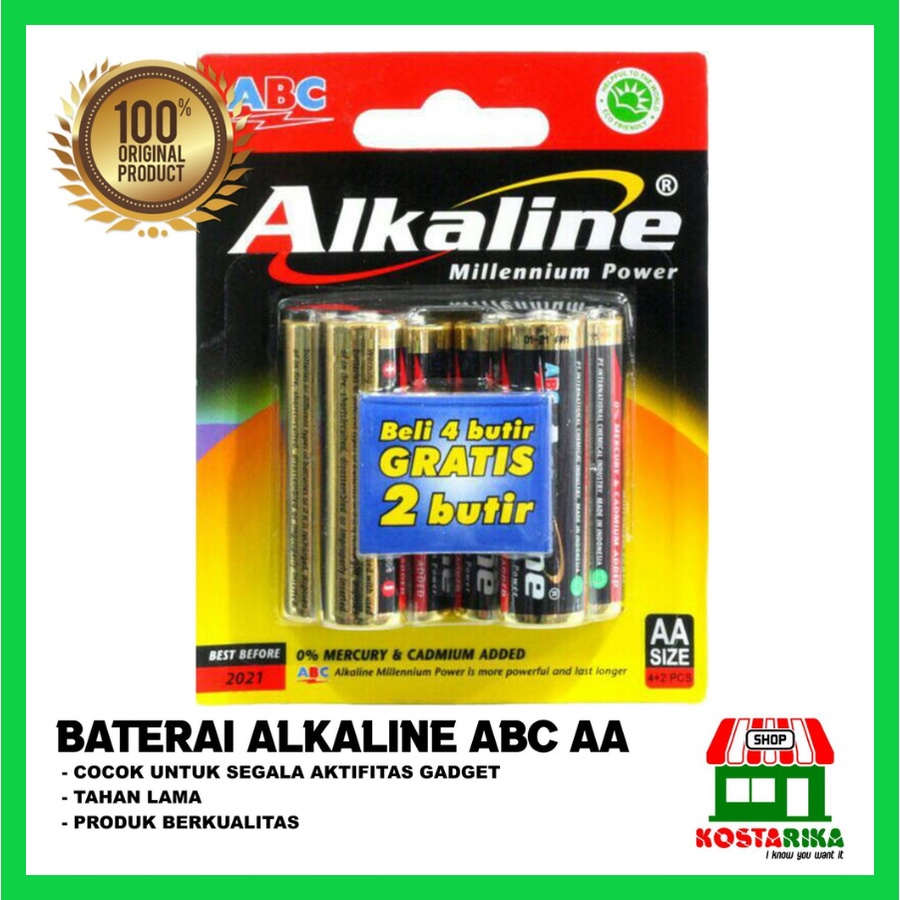 Jual Baterai ALKALINE ABC AA Untuk Jam Dinding Dan Senter Multifungsi ...