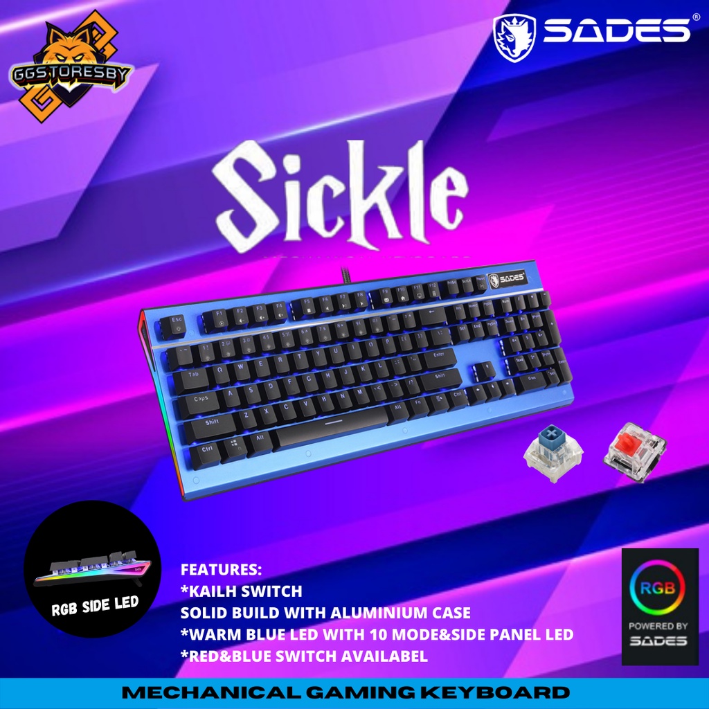 Jual SADES SICKLE MECHANICAL Gaming Keyboard | Shopee Indonesia