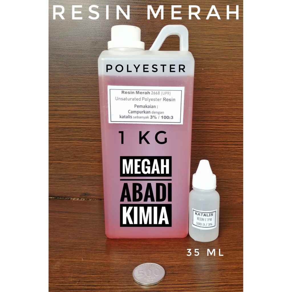 Jual RESIN Merah 1kg + KATALIS 35 ML | Shopee Indonesia
