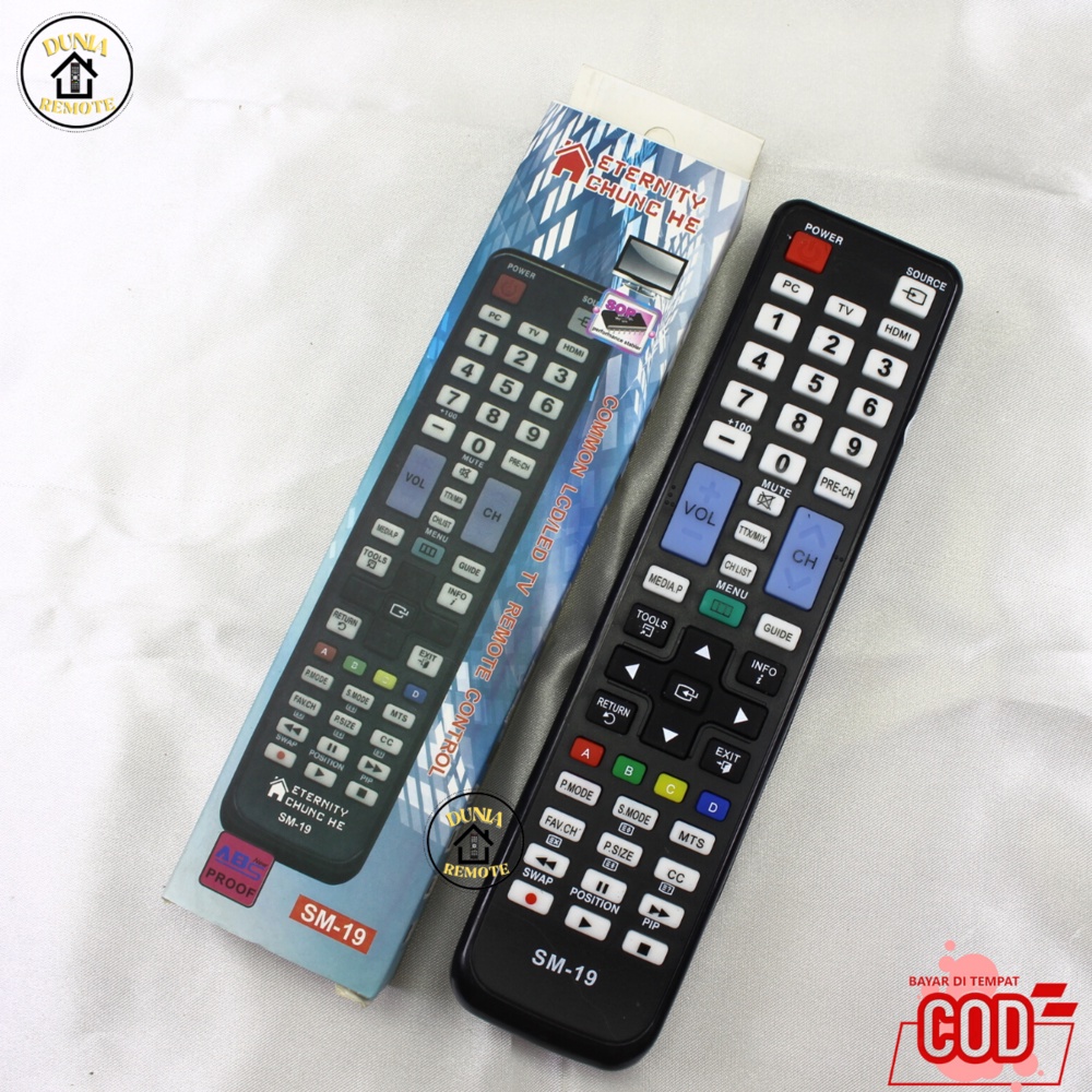 Jual Remot Remote TV SAMSUNG MULTI TV LCD LED UNIVERSAL SM19 tanpa setting | Shopee Indonesia