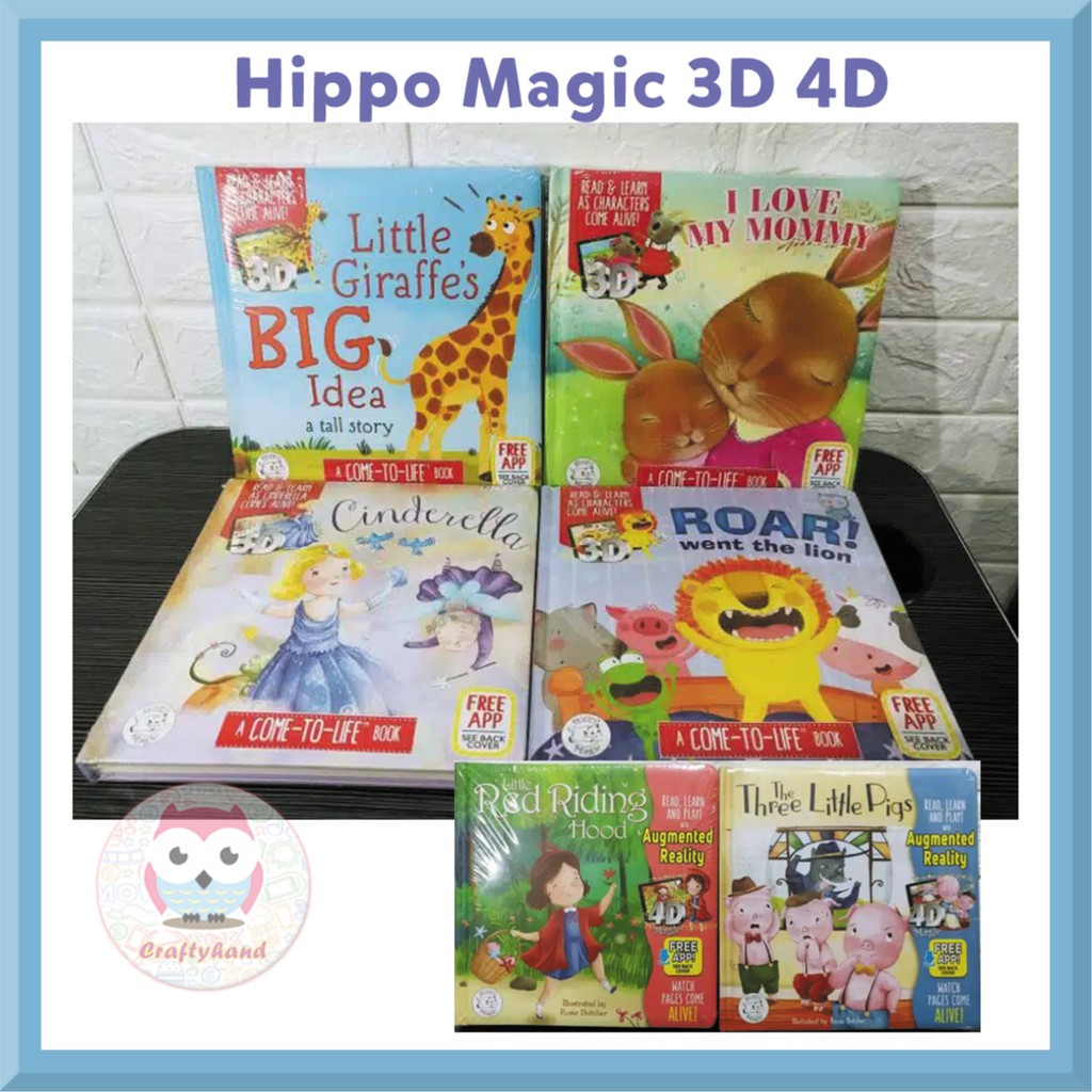 Jual Little hippo books/Hippo magic 3D 4D/augmented reality | Shopee ...