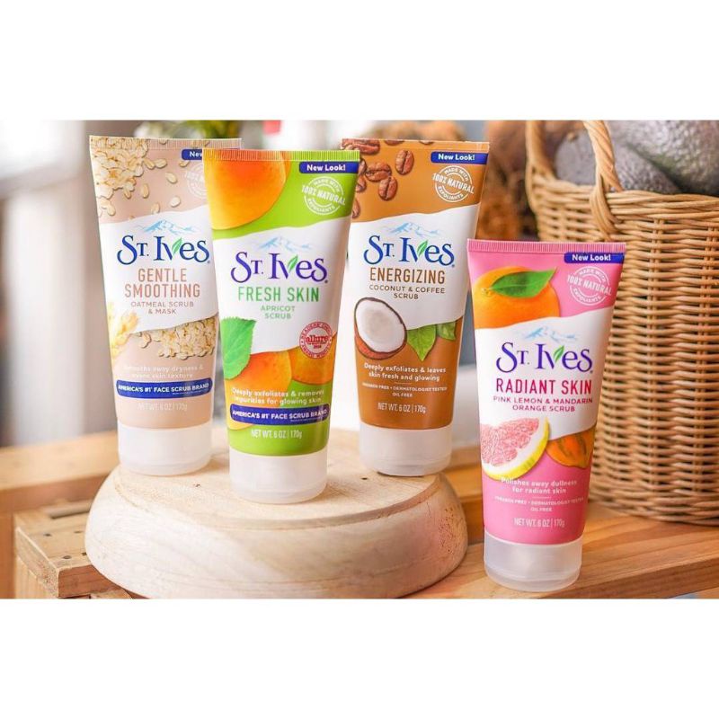 Jual ST IVES Facial Face Scrub Pink Lemon / Oatmeal / Acne / Avocado ...