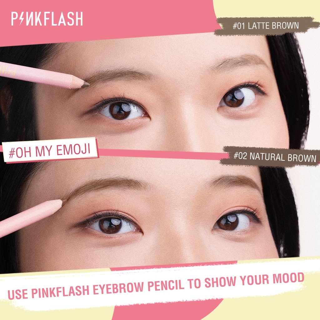 Jual PINKFLASH Ohmyemoji Klasik Tahan Air Tahan Lama Pensil Alis Lembut ...