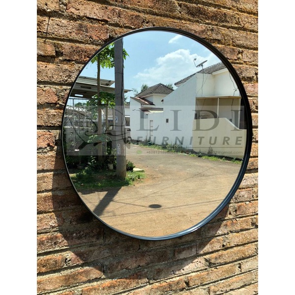 Jual cermin bulat 70cm - cermin dekorasi - pigura besi bulat - cermin ...