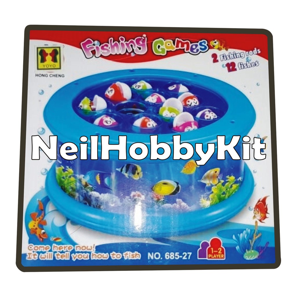 Jual FISHING GAMES 2 RODS 12 FISHES 685-28 / Mainan Pancingan Anak ...