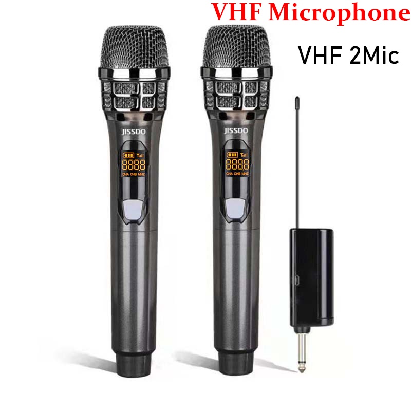 Jual Wireless Microphones,Dual Handheld Mic With Receiver,Chargeable ...