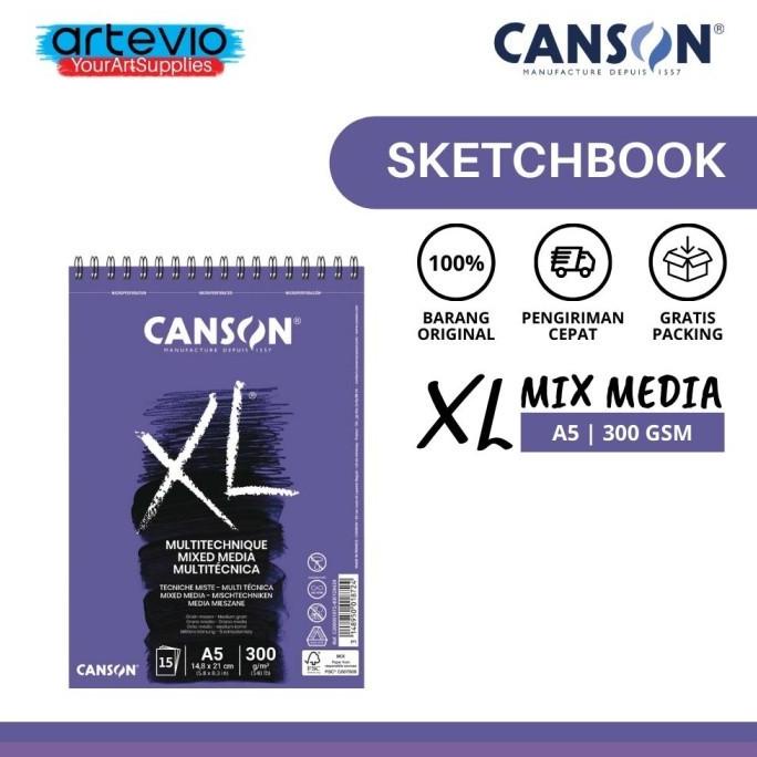 Jual Buku Sketsa / Buku Gambar / Sketch Book / Canson Mix Media - A5 ...